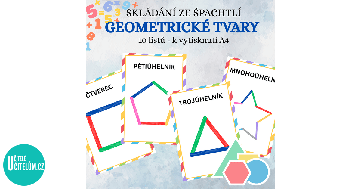 Geometrické tvary - Skládačky ze špachtlí - Matematika | UčiteléUčitelům.cz
