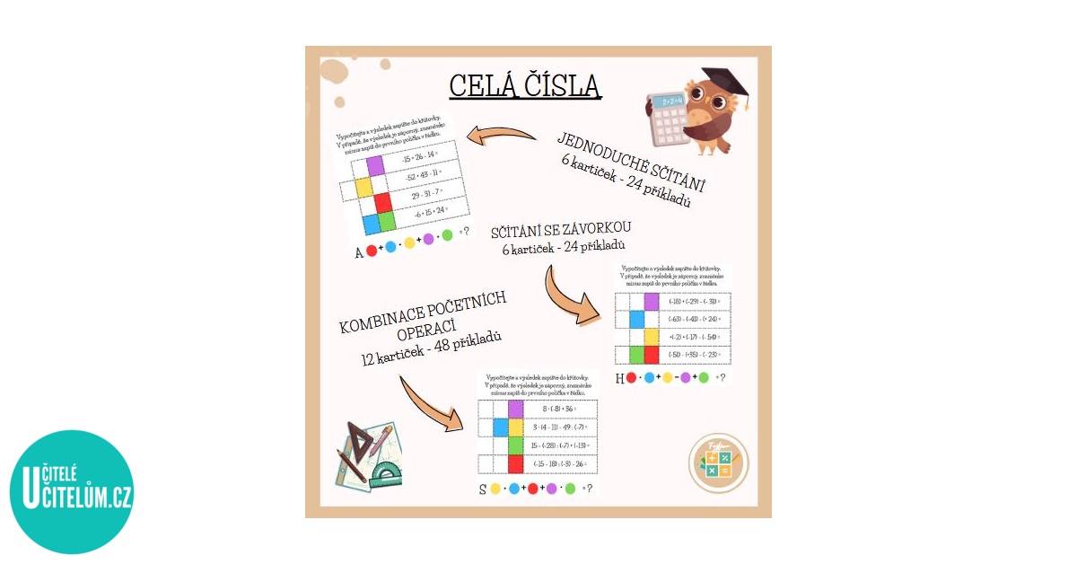 CELÁ ČÍSLA - KŘÍŽOVKY - Matematika | UčiteléUčitelům.cz