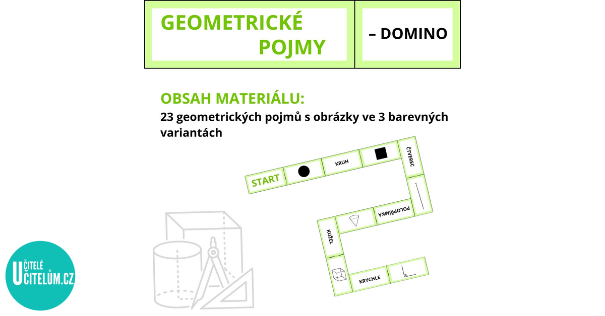 GEOMETRICKÉ POJMY - domino - Matematika - geometrie | UčiteléUčitelům.cz