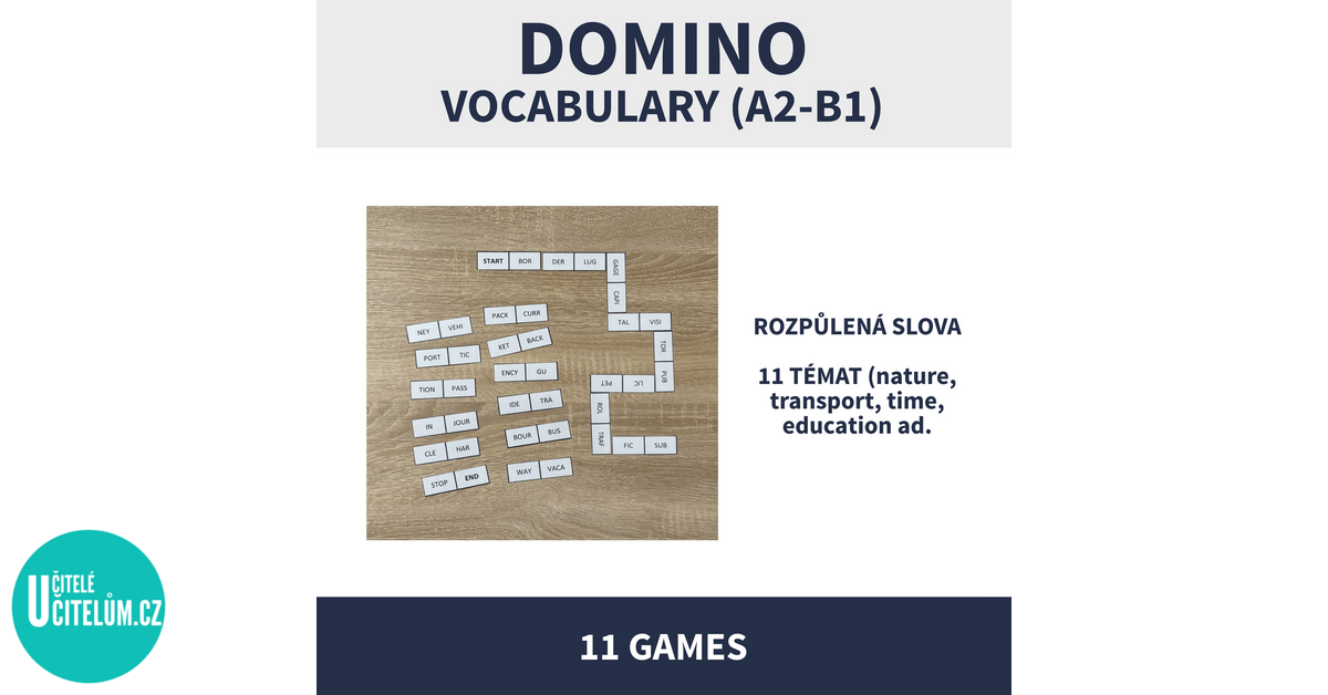 ENG - VOCABULARY DOMINO (LEVEL A2-B1) - Anglický jazyk | UčiteléUčitelům.cz