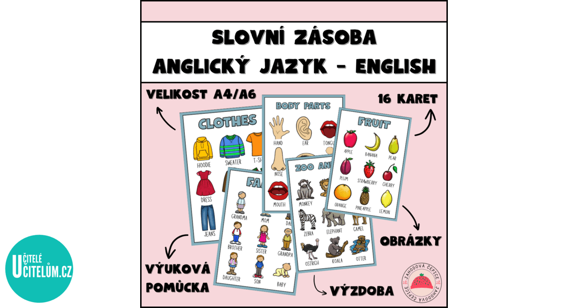 Slovní zásoba s obrázky - anglický jazyk - Anglický jazyk ...