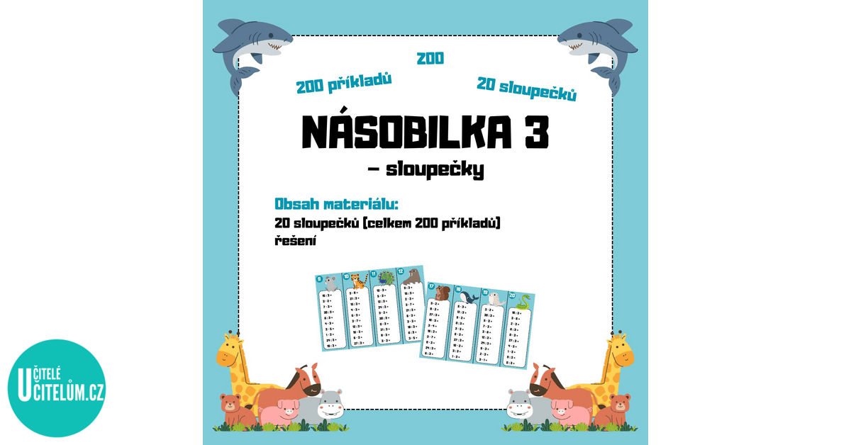 NÁSOBILKA 3 - sloupečky - Matematika | UčiteléUčitelům.cz