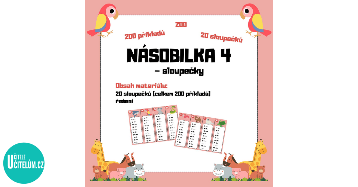 NÁSOBILKA 4 - sloupečky - Matematika | UčiteléUčitelům.cz