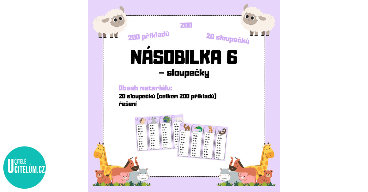 NÁSOBILKA 6 - sloupečky - Matematika | UčiteléUčitelům.cz