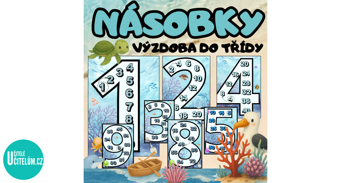 NÁSOBKY - moře - plakáty na zeď - Matematika | UčiteléUčitelům.cz