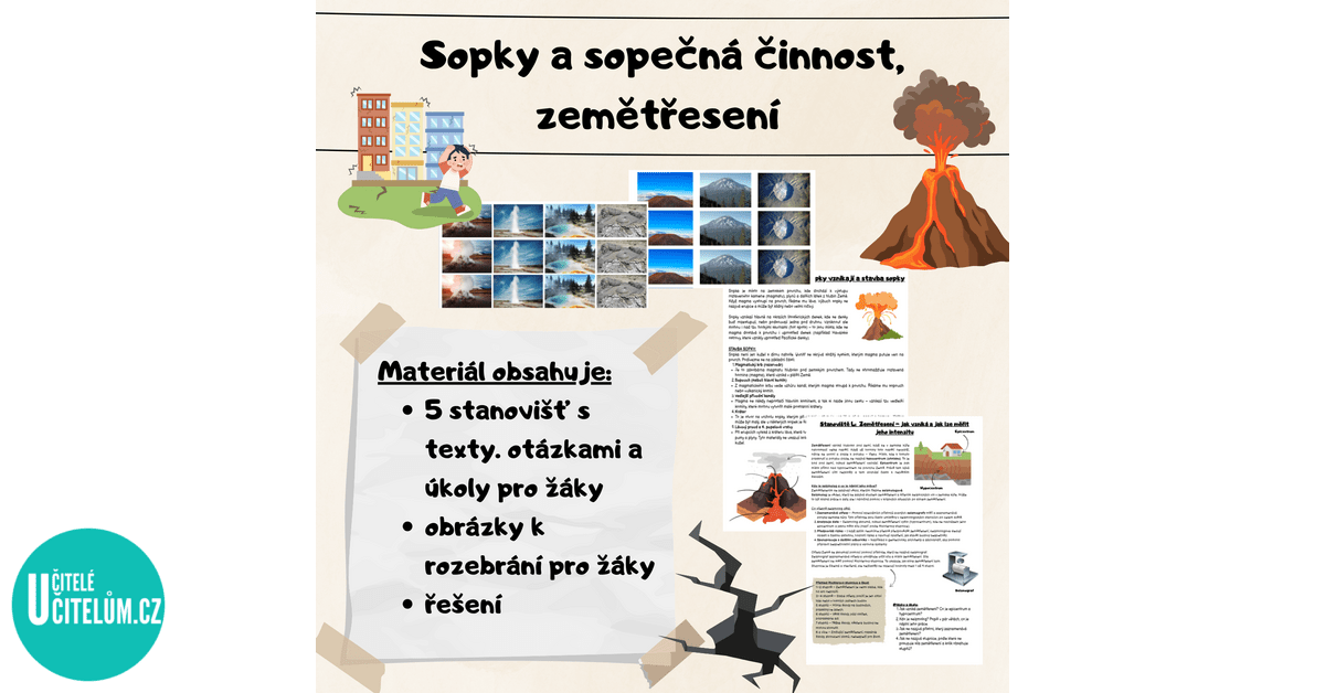 Sopky, sopečná aktivita a zemětřesení - Biologie | UčiteléUčitelům.cz