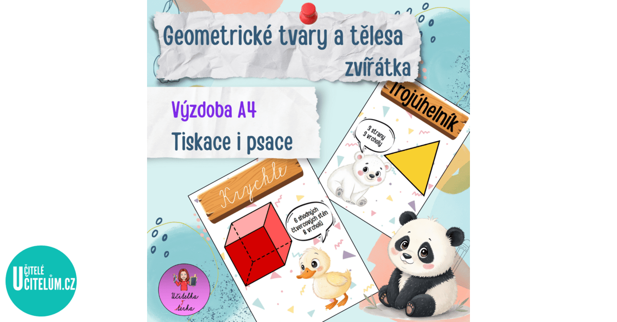Geometrické tvary a tělesa - zvířátka - Matematika - geometrie ...