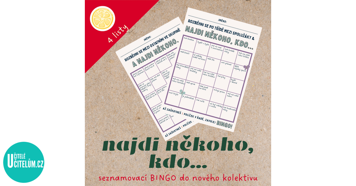 NAJDI NĚKOHO, KDO... seznamovací bingo - Nezařazené k předmětu | UčiteléUčitelům.cz
