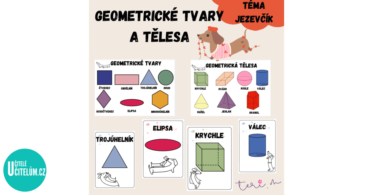 Geometrické tvary a tělesa - téma JEZEVČÍK - Matematika - geometrie ...