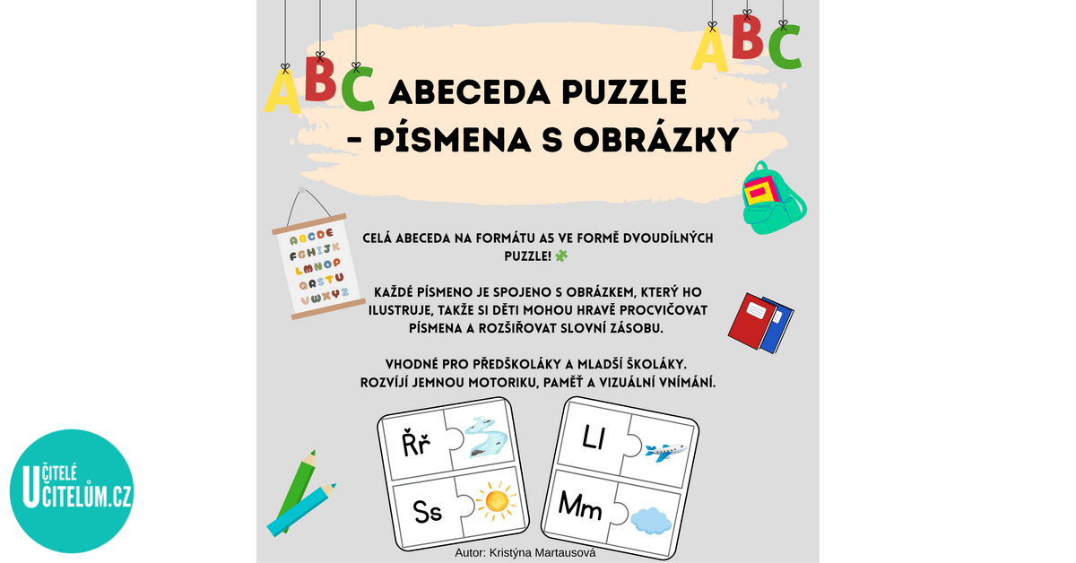 Abeceda - puzzle - Český jazyk | UčiteléUčitelům.cz