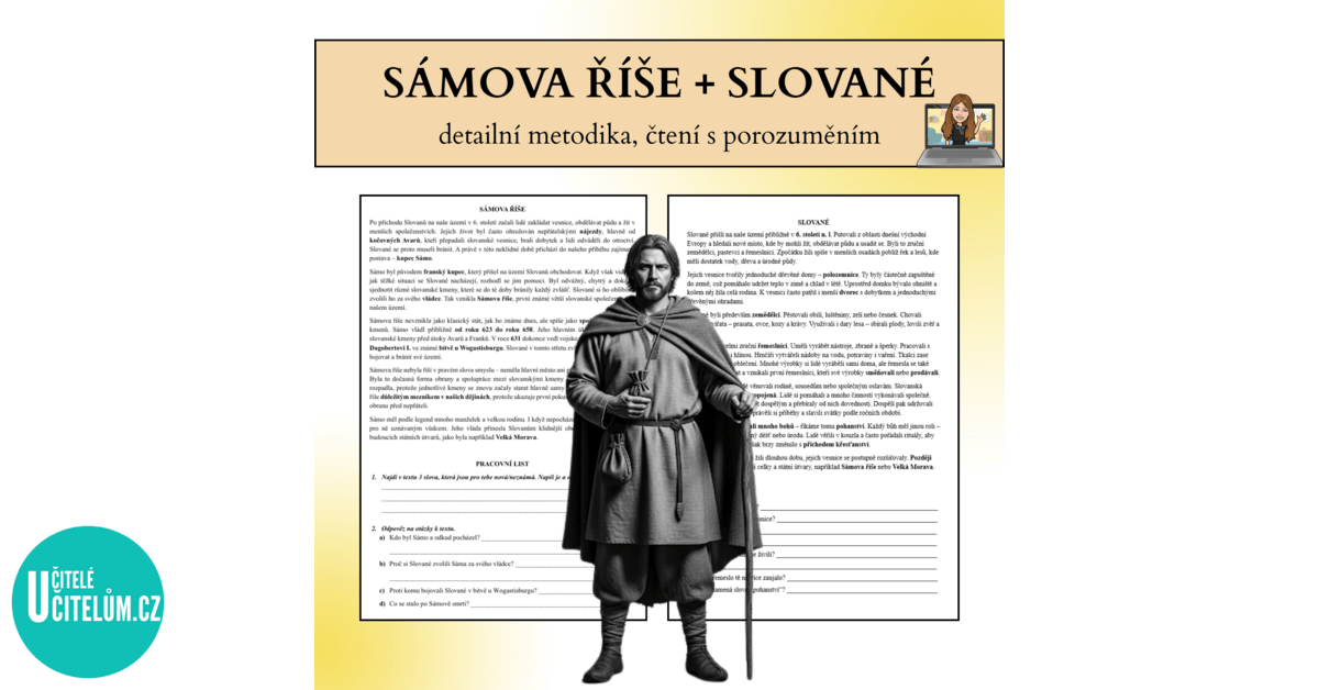 Sámova říše + Slované - čtení s porozuměním - Český jazyk - čtení ...