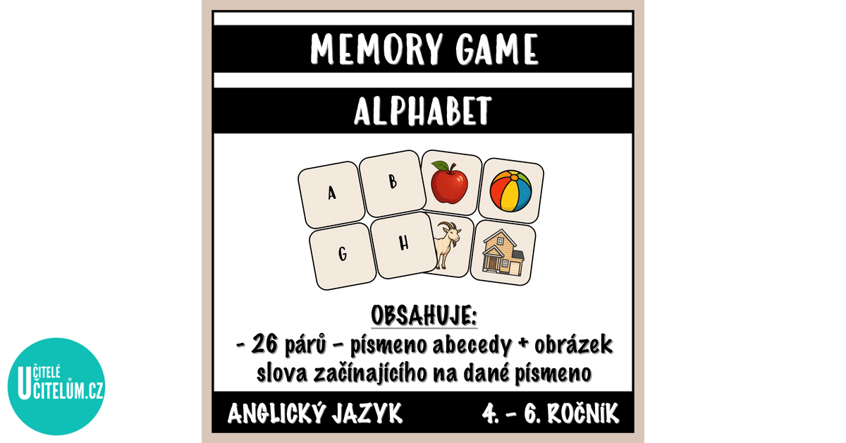 Memory Game - Alphabet - Anglický jazyk | UčiteléUčitelům.cz