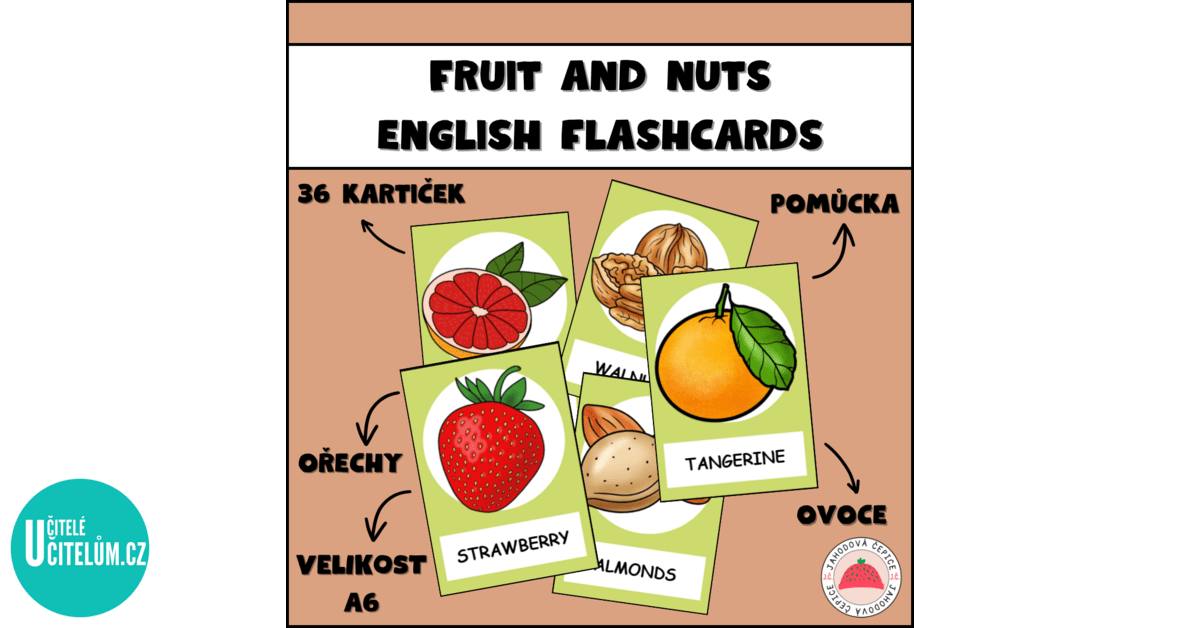 Fruit and nuts (ovoce a ořechy) - english flashcards - Anglický jazyk ...