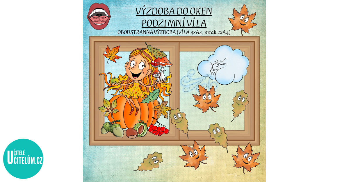 VÝZDOBA DO OKEN: PODZIMNÍ VÍLA - Nezařazené k předmětu | UčiteléUčitelům.cz