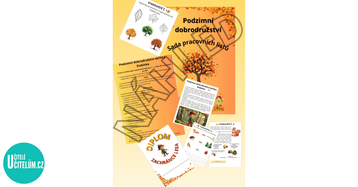Podzimní dobrodružství skřítka Dubínka - Český jazyk | UčiteléUčitelům.cz