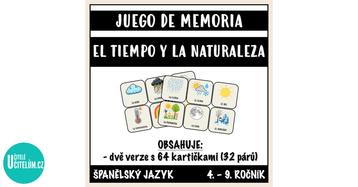 Juego de Memoria - El Tiempo y La Naturaleza - 🇪🇸 Španělský jazyk ...
