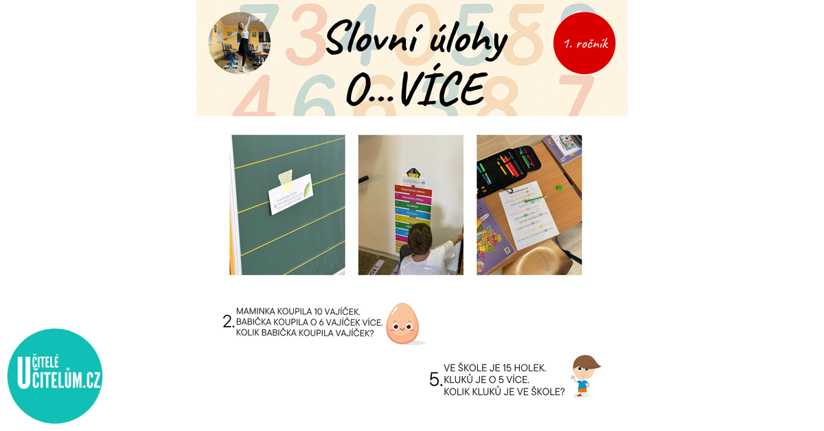 Slovní úlohy O...VÍCE - Matematika | UčiteléUčitelům.cz