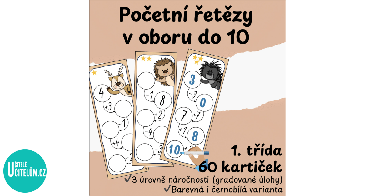 Početní řetězy v oboru do 10 - gradované úlohy - Matematika ...