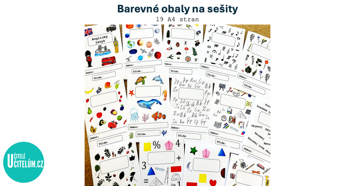 Obaly na sešity - barevné - Český jazyk | UčiteléUčitelům.cz