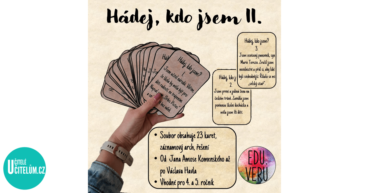 Hádej, kdo jsem 2 - Dějepis | UčiteléUčitelům.cz