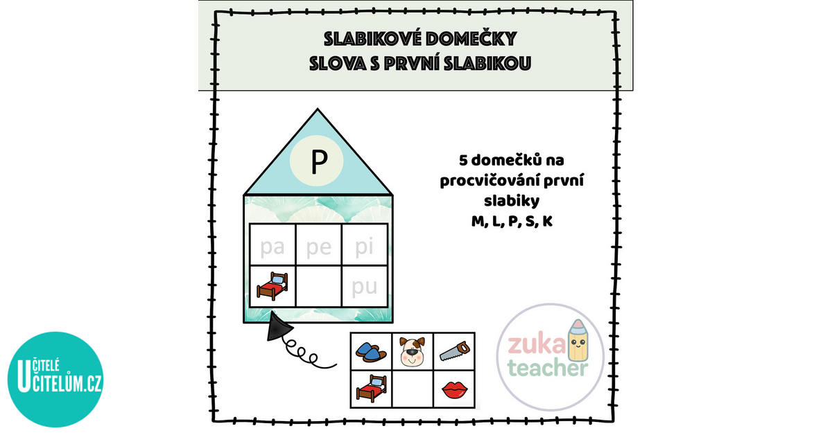 První slabika - Domečky - Český jazyk | UčiteléUčitelům.cz