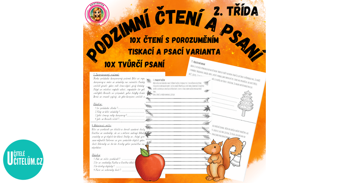 Podzimní čtení a psaní pro 2. třídu - čtení s porozuměním a tvůrčí ...