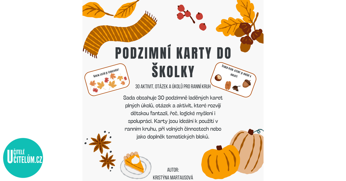 Podzimní úkolové kartičky - Nezařazené k předmětu | UčiteléUčitelům.cz