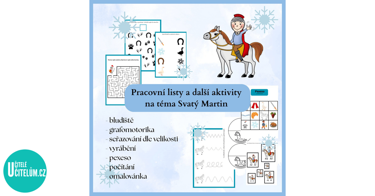 Pracovní listy a další aktivity na téma Svatý Martin ️ - Grafomotorika ...