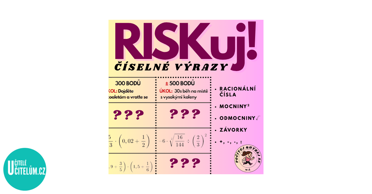 RISKuj! - Číselné výrazy - Matematika | UčiteléUčitelům.cz