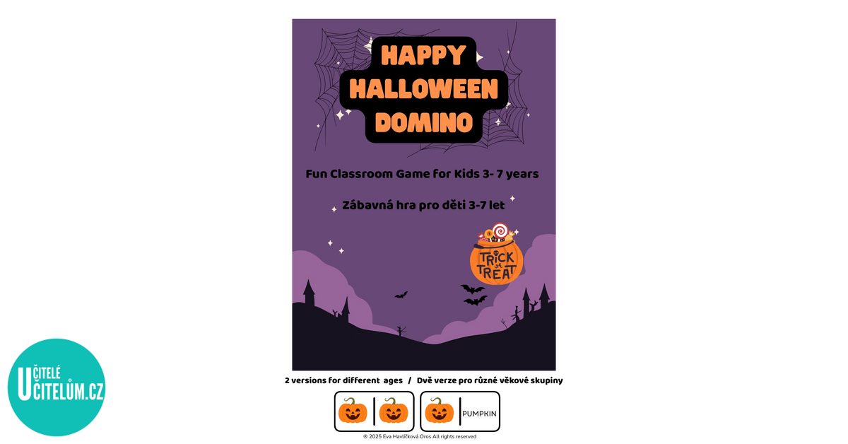 Happy Halloween Domino - Anglický jazyk | UčiteléUčitelům.cz