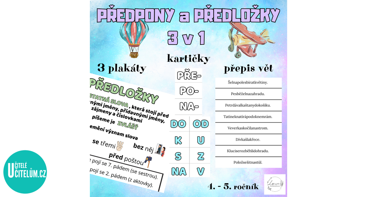 PŘEDPONY a PŘEDLOŽKY 3v1 - Český jazyk | UčiteléUčitelům.cz