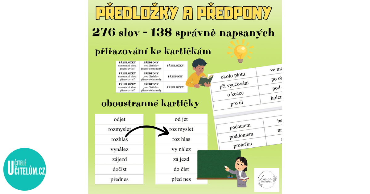 PŘEDLOŽKY a PŘEDPONY - Český jazyk | UčiteléUčitelům.cz