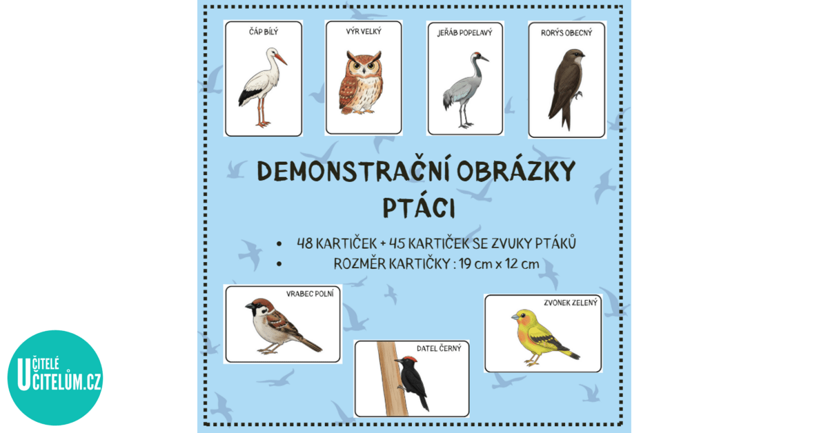 PTÁCI - demonstrační obrázky - Nezařazené k předmětu | UčiteléUčitelům.cz