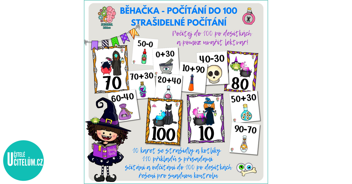 Strašidelné počítání - počítání do 100 po desítkách - Matematika ...