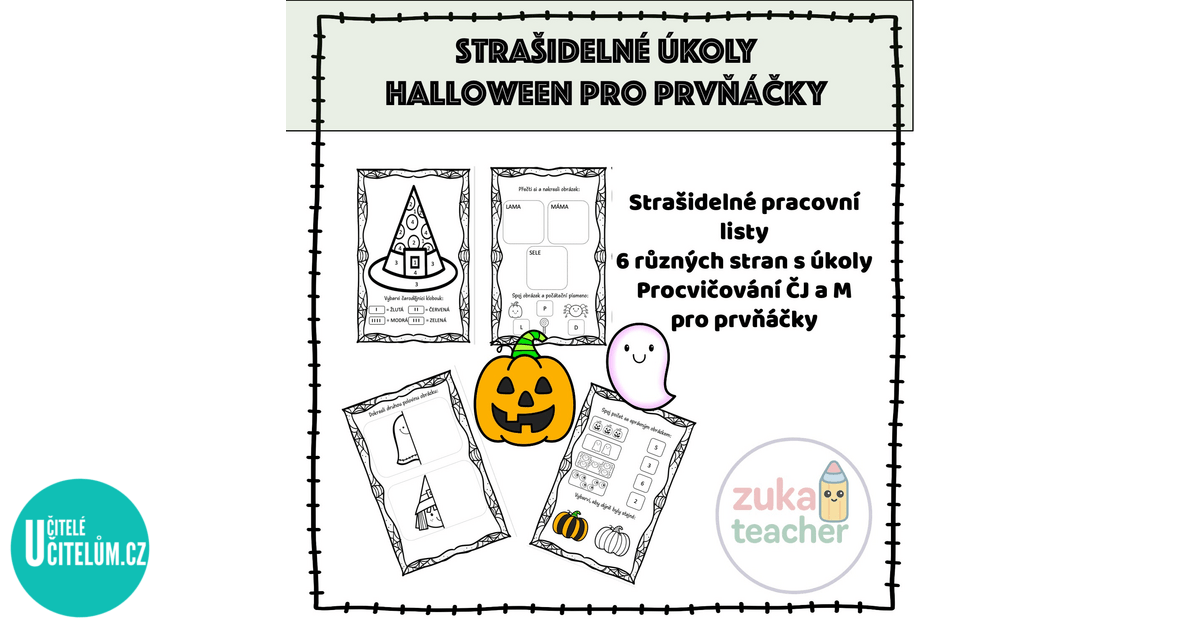 Strašidelné úkoly pro prvňáčky - Halloween - Český jazyk ...