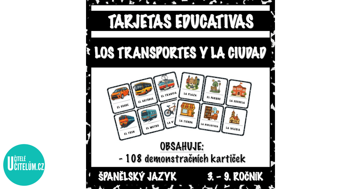 Tarjetas Educativas - Los Transportes y La Ciudad - 🇪🇸 Španělský jazyk ...