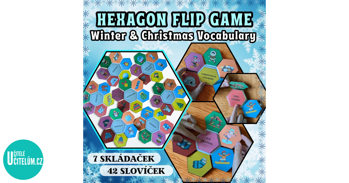 HEXAGON FLIP GAME - Winter & Christmas Vocabulary - Anglický jazyk ...