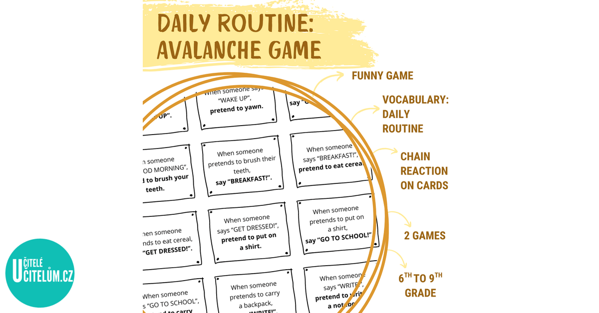 Daily routine - Avalanche game - Anglický jazyk | UčiteléUčitelům.cz