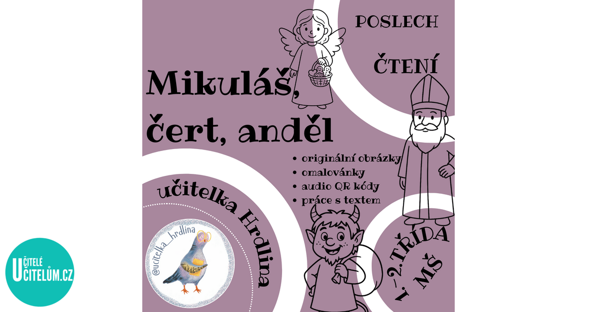 Mikuláš, čert, anděl - Český jazyk - čtení | UčiteléUčitelům.cz