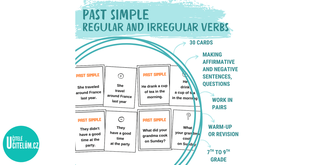 Past simple (regular and irregular verbs) - cards (making sentences ...
