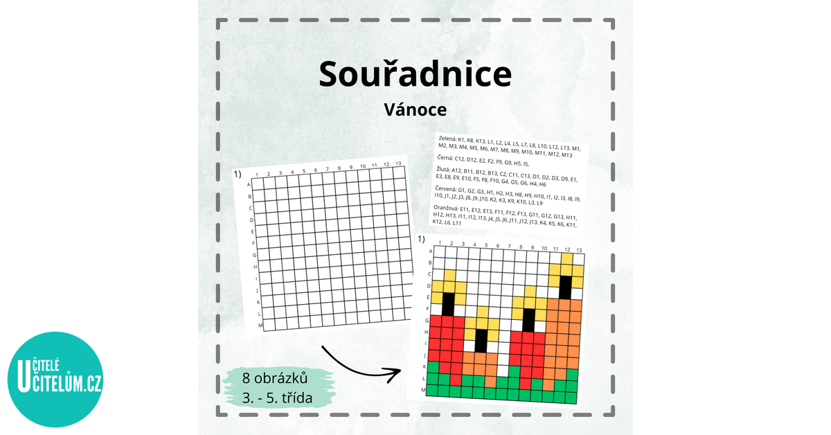 Souřadnice - Vánoce - Matematika - geometrie | UčiteléUčitelům.cz