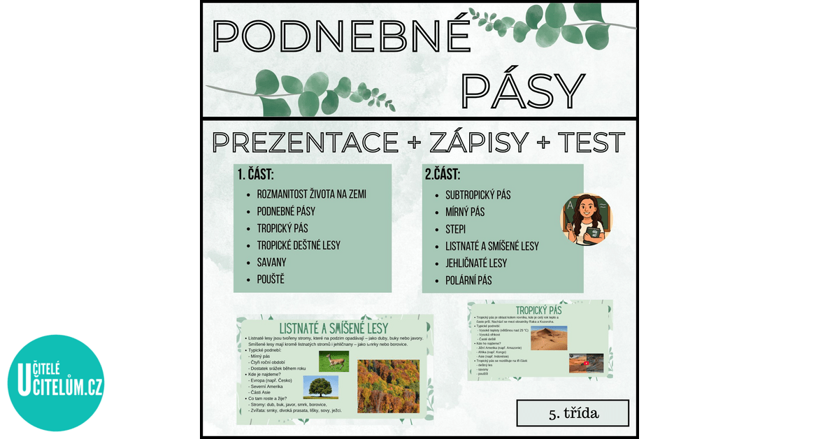 Přírodověda: Podnebné pásy - Přírodověda | UčiteléUčitelům.cz