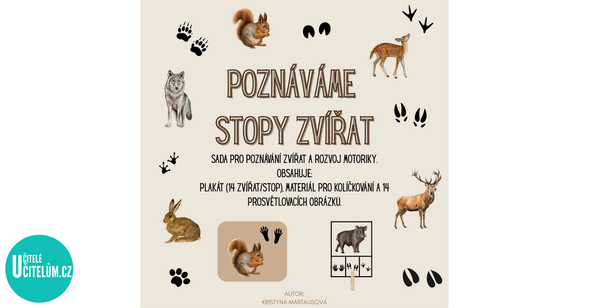 Poznáváme stopy zvířat - Poznáváme zvířata hravě - Přírodověda ...