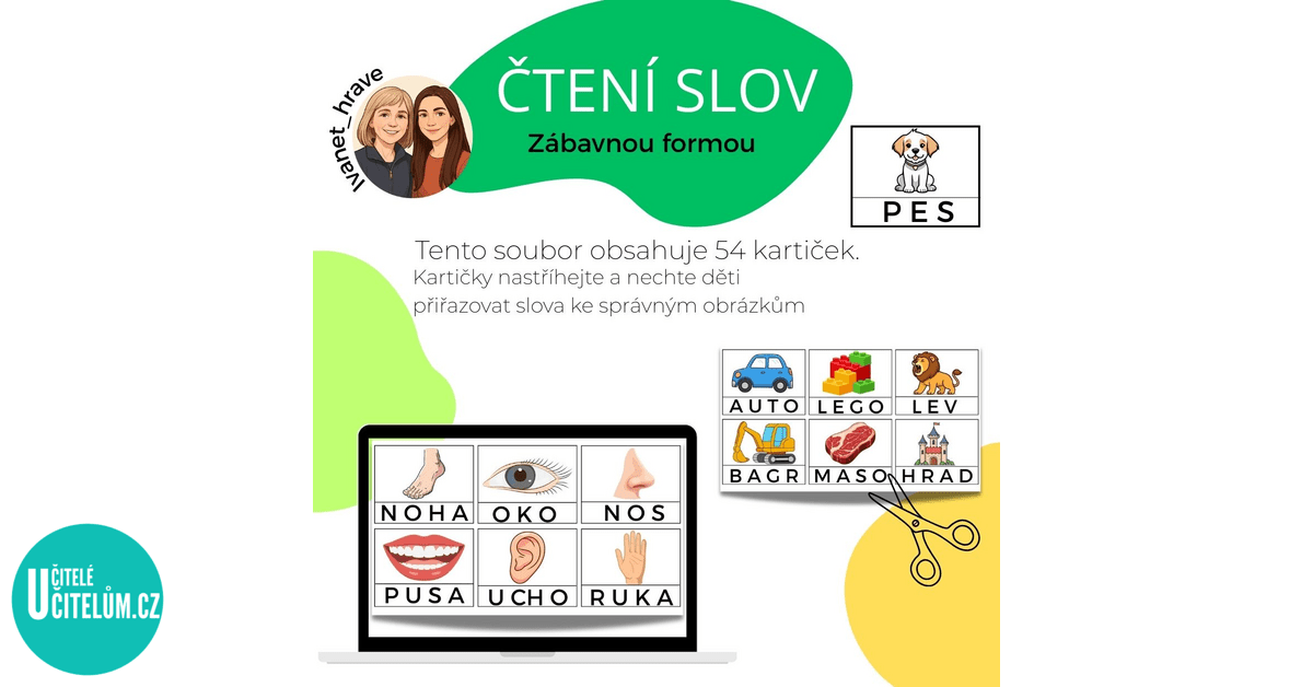 Čtení slov - Český jazyk - čtení genetickou metodou | UčiteléUčitelům.cz