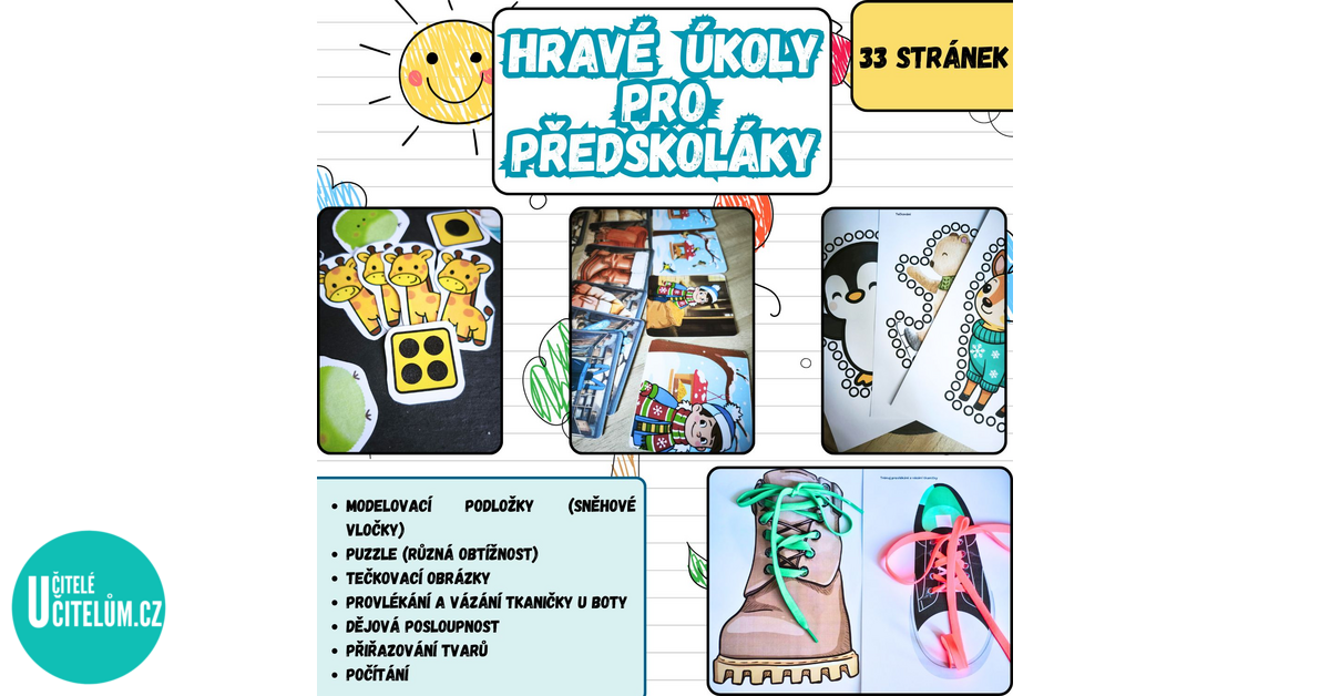 Hravé úkoly pro předškoláky - Grafomotorika | UčiteléUčitelům.cz