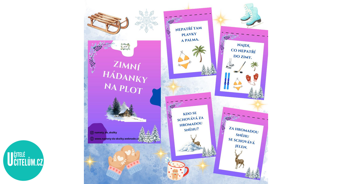 Zimní hádanky na plot - Nezařazené k předmětu | UčiteléUčitelům.cz