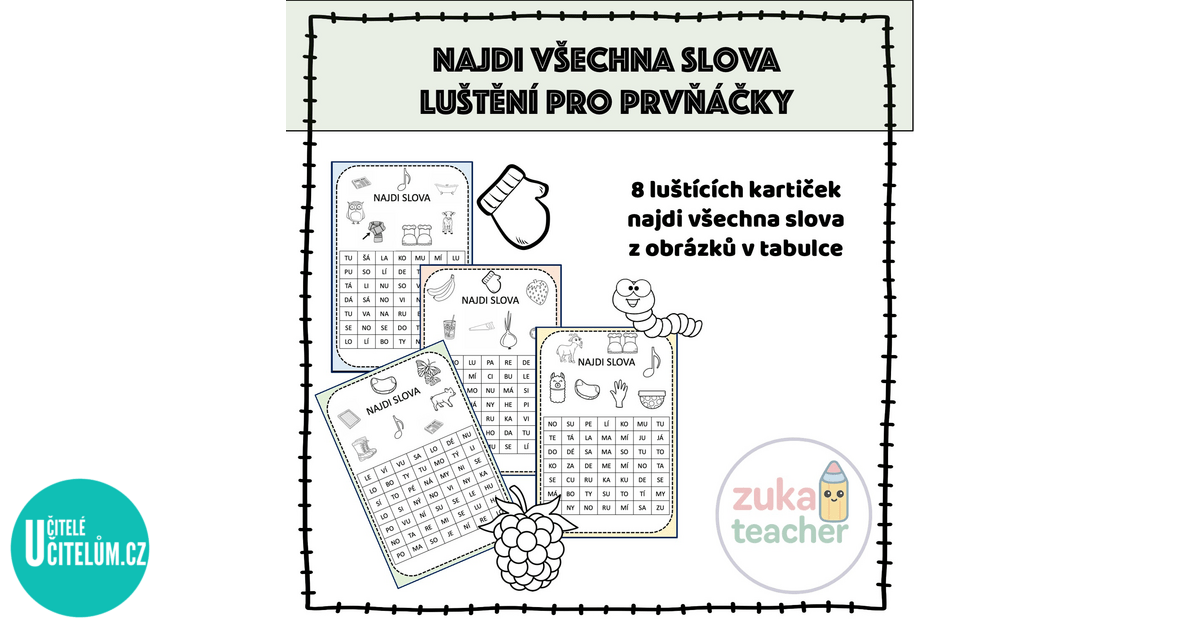 Luštění pro prvňáčky - Český jazyk | UčiteléUčitelům.cz