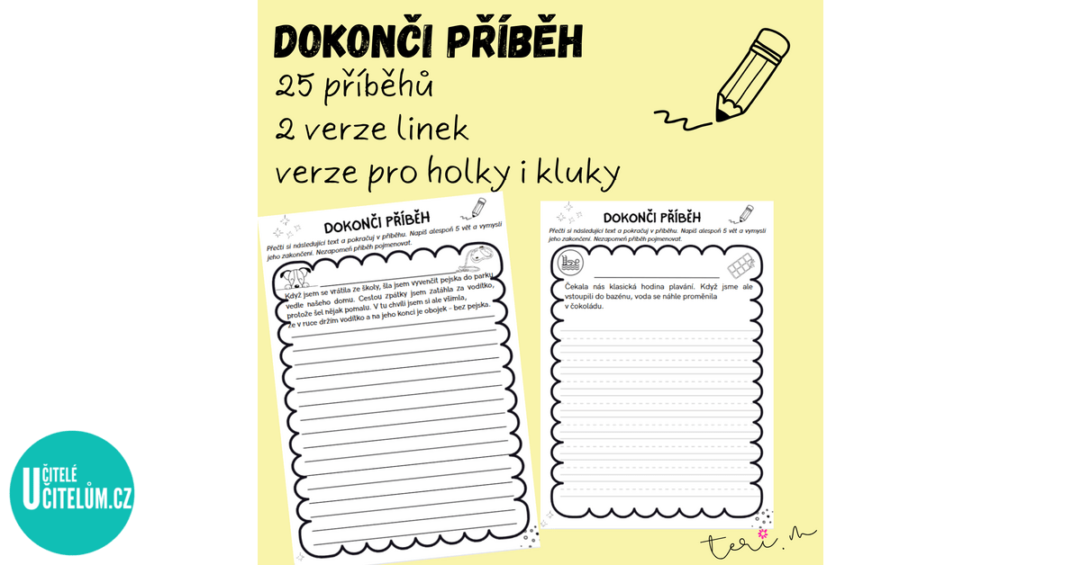 DOKONČI PŘÍBĚH – tvůrčí psaní pro 1. stupeň - Český jazyk ...