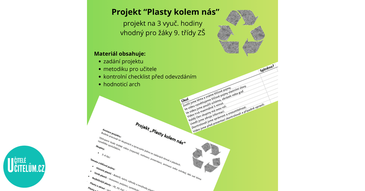 Projekt Plasty kolem nás - Chemie | UčiteléUčitelům.cz