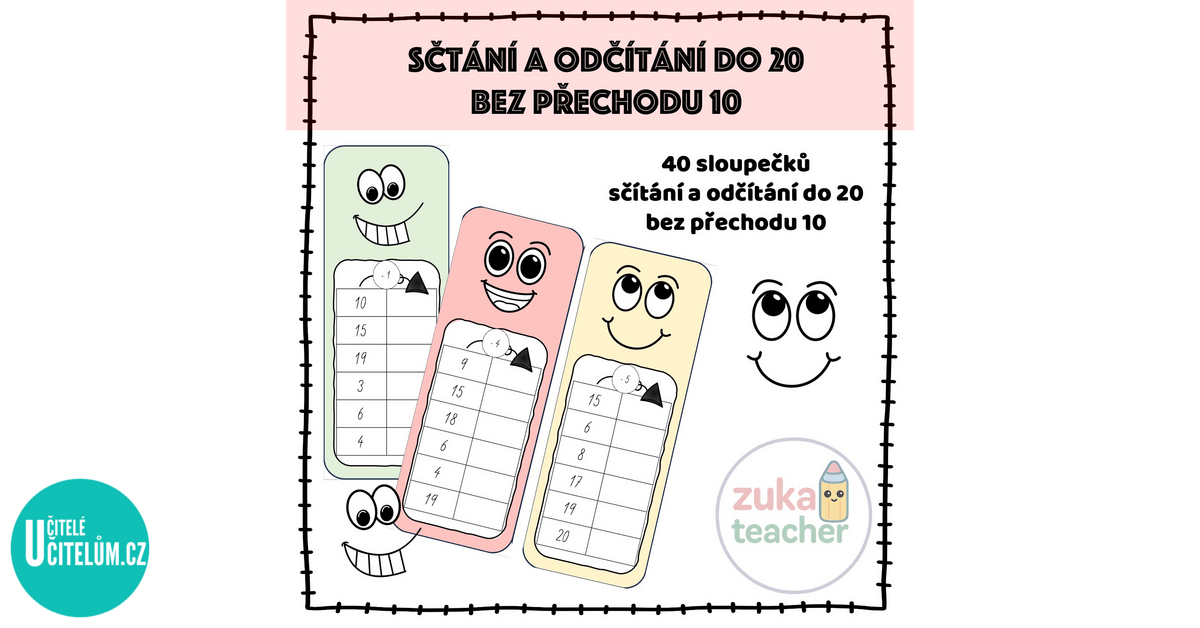 Sloupečky - Sčítání a odčítání do 20 - Matematika | UčiteléUčitelům.cz
